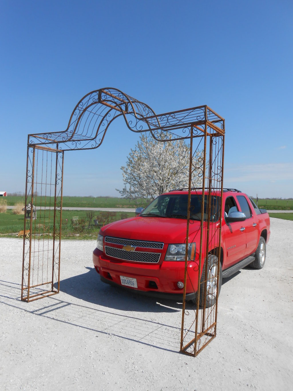 Huge Wrought Iron Driveway Arbor - 120" Tall - Metal Arbors & Wrought ...