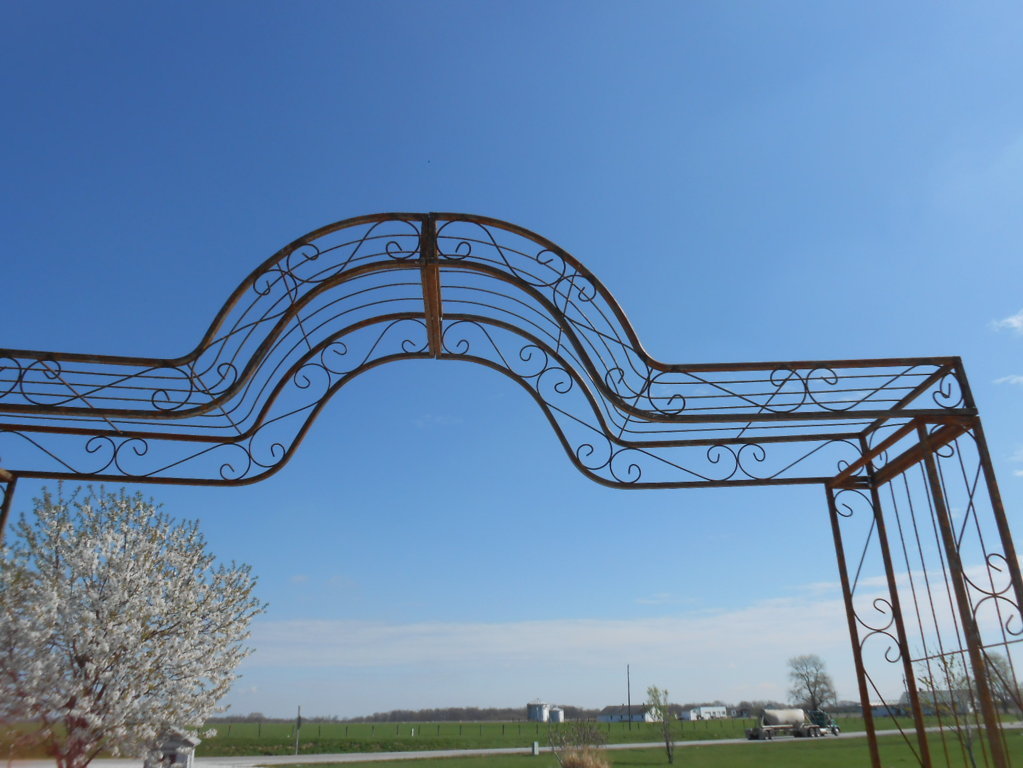 Huge Wrought Iron Driveway Arbor - 120" Tall - Metal Arbors & Wrought ...