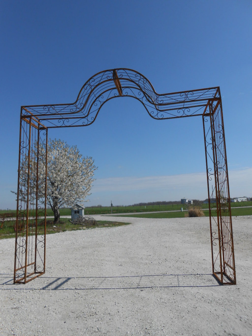 Huge Wrought Iron Driveway Arbor - 120" Tall - Metal Arbors & Wrought ...