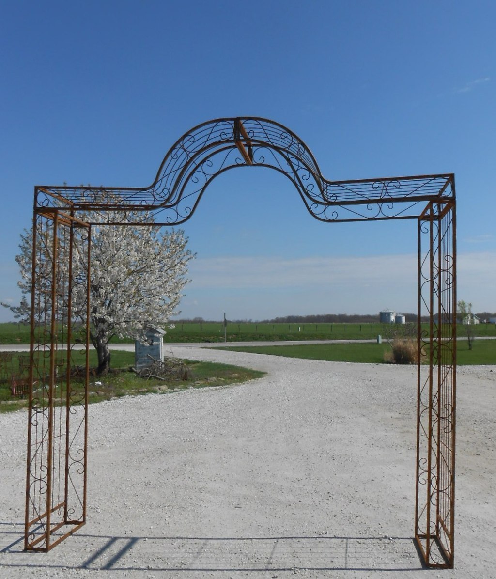 Huge Wrought Iron Driveway Arbor - 120" Tall - Metal Arbors & Wrought ...