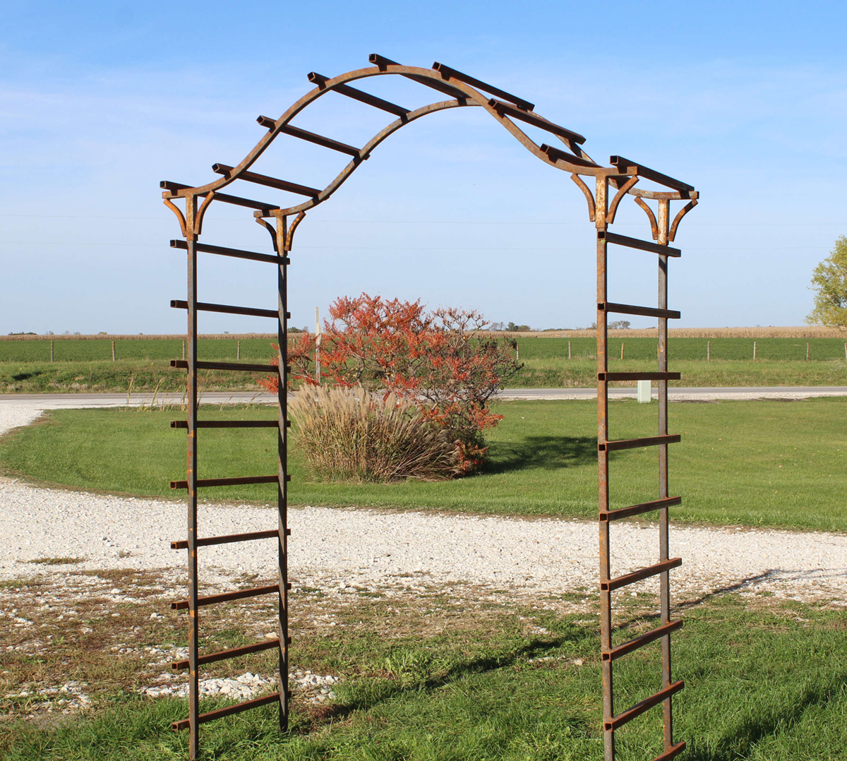 Metal Arch Moberly Flower Garden Arbor - Metal Arbors & Wrought Iron Arches