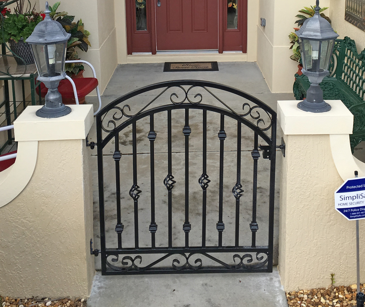 Metal Arched Top 36"t x 42"w Wilmington Entrance Gate - Entry Gates ...