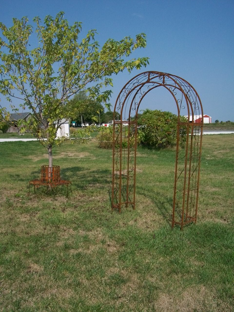 Ronda Top Wrought Iron Garden Arbor - Archway - Metal Arbors & Wrought ...