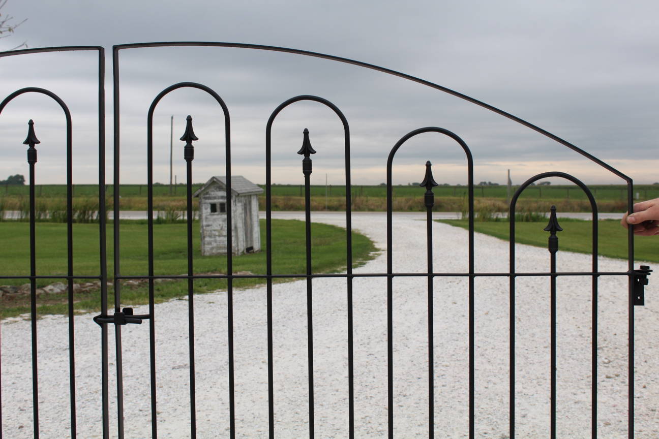 Rustic Wrought Iron Double Swing Gate 4' tall x 8' wide - 4' Tall ...