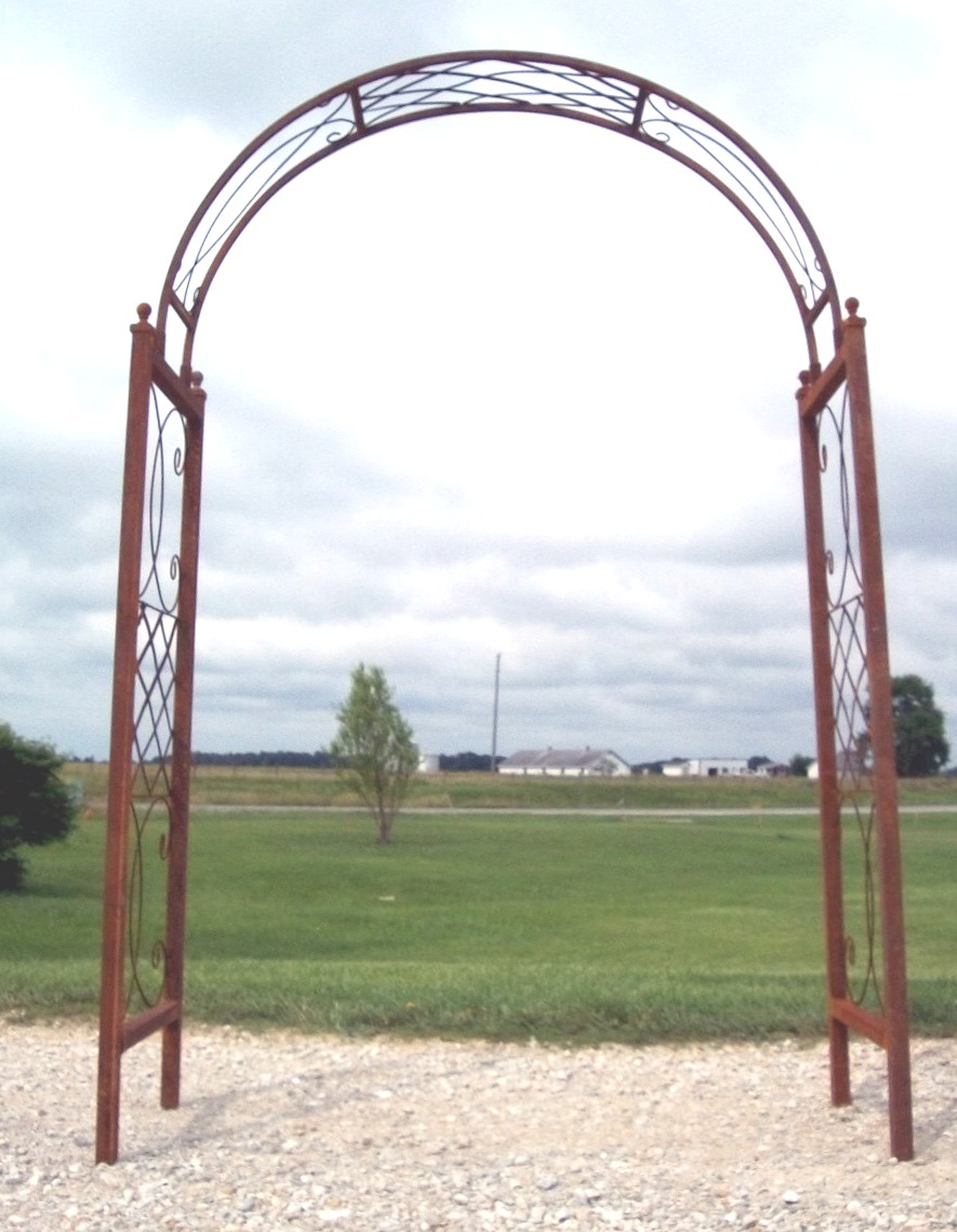 Skyview Wrought Iron Garden Arbor - Metal - Home And Garden Accents