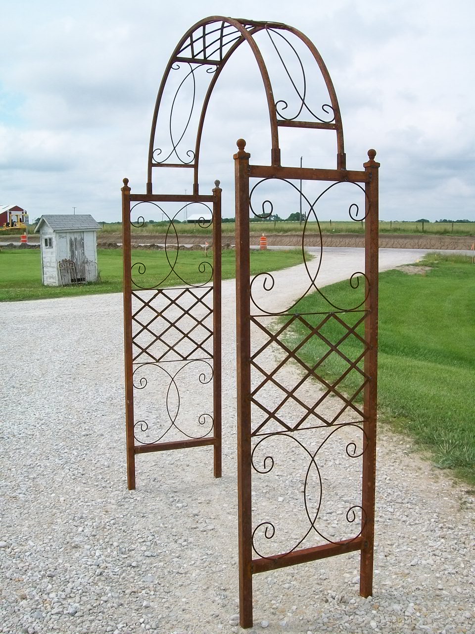 Skyview Wrought Iron Garden Arbor - Metal - Home And Garden Accents