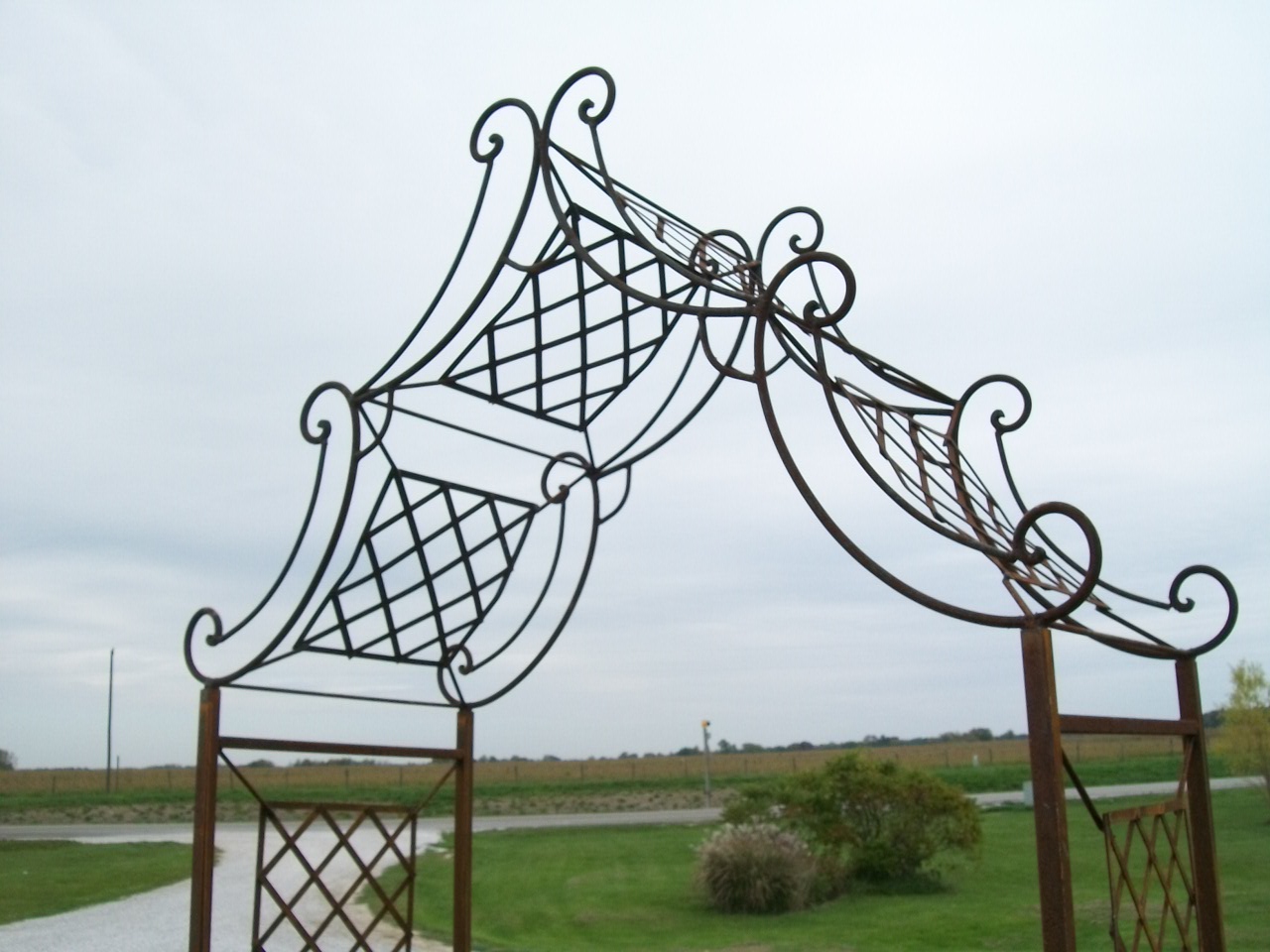Sonoma Wrought Iron Garden Arbor - Wedding Arch - Metal Arbors ...