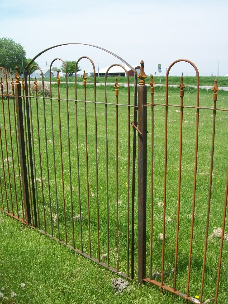 1.5"sq Metal Support Post for 3ft Wrought Iron Fence Or Gate - Wrought ...