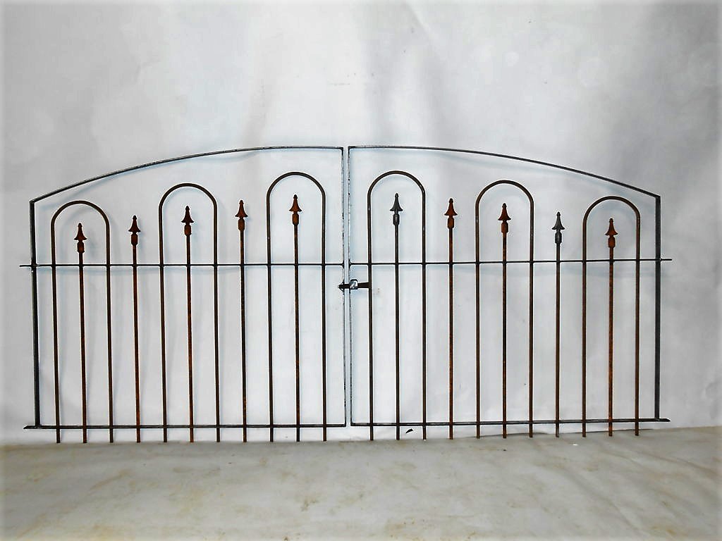 Wrought Iron Entry Gate With Hoop & Spear - 3' x 7' w - Relic Iron ...