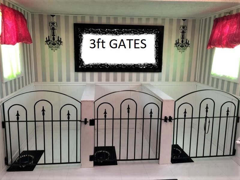 Metal Lawn & Garden Wrought Iron Gate - 3' Tall Wrought Iron Fencing ...