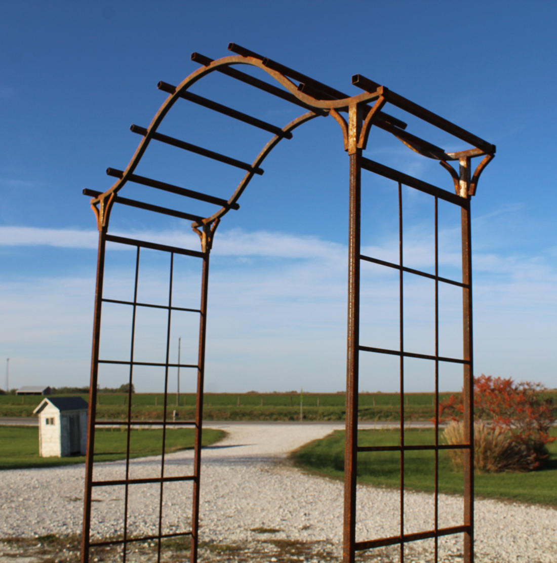 Wrought Iron Moberly Arbor With Rectangle Sides - Metal Arbors ...