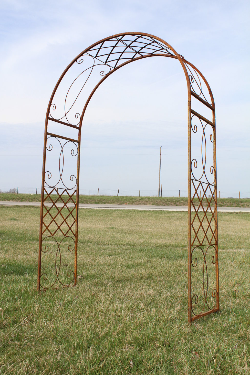 Wrought Iron Rosemont Fancy Curl Arbor Garden Structure - Metal Arbors ...