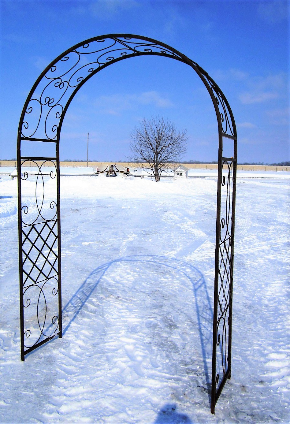 Wrought Iron Scroll Winterset Arbor - Metal Arch - Metal Arbors ...