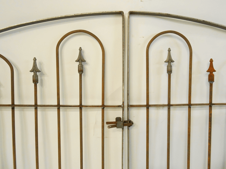 Wrought Iron Steel Arch Gate - 3't x 5'w - Iron Garden Gates - 3' Tall ...