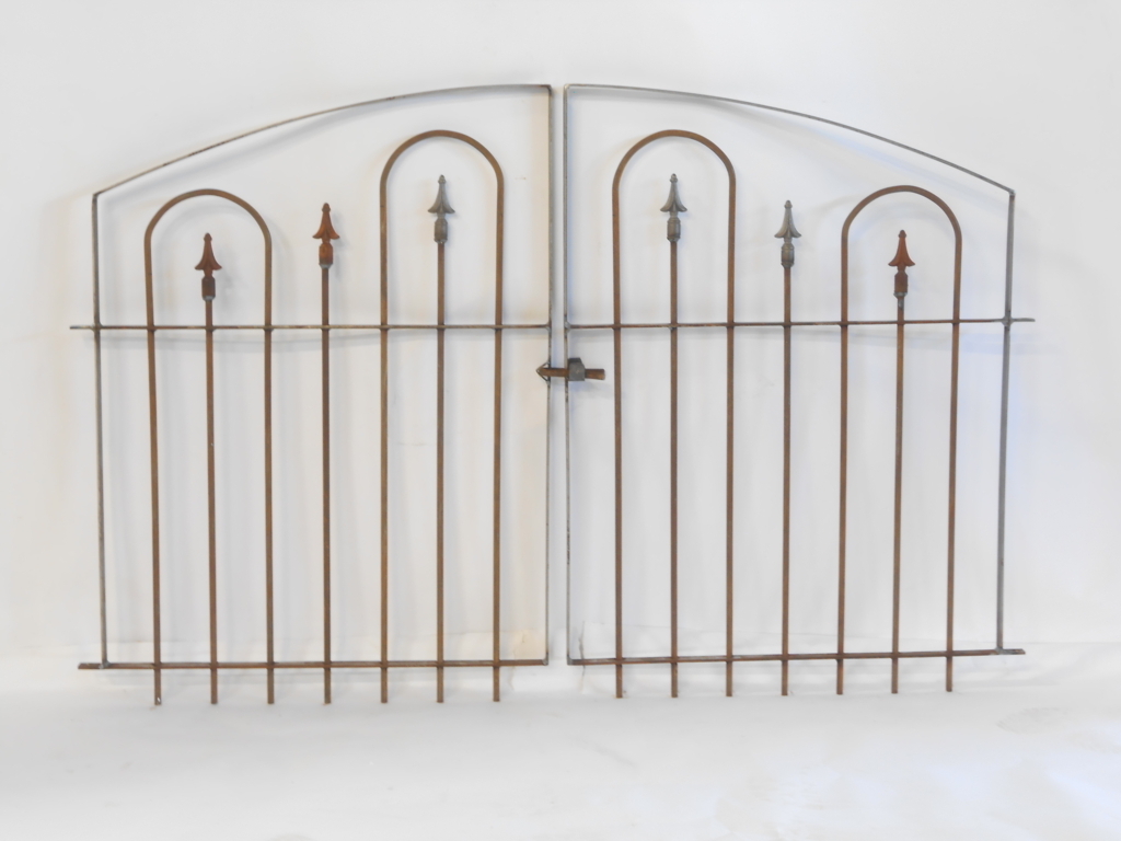 Wrought Iron Steel Arch Gate - 3't x 5'w - Iron Garden Gates - 3' Tall ...