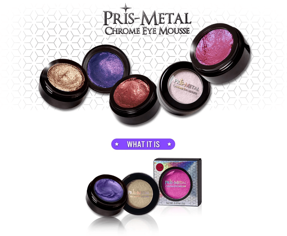 J.Cat Beauty Pris-Metal Chrome Eye Mousse, Flamin Spark (PEM131)