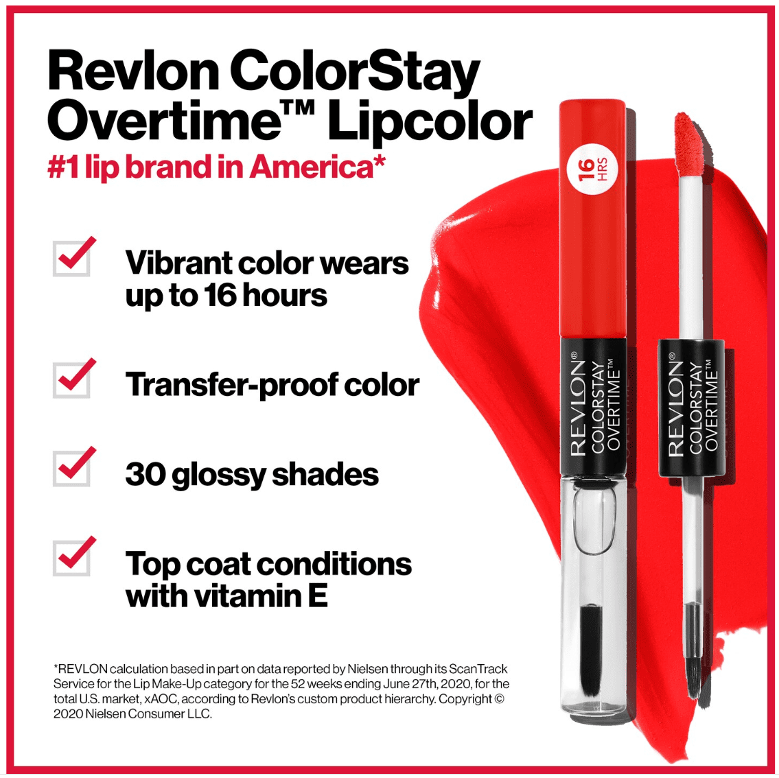 Revlon ColorStay Overtime Lip Color, Constantly Coral (020)