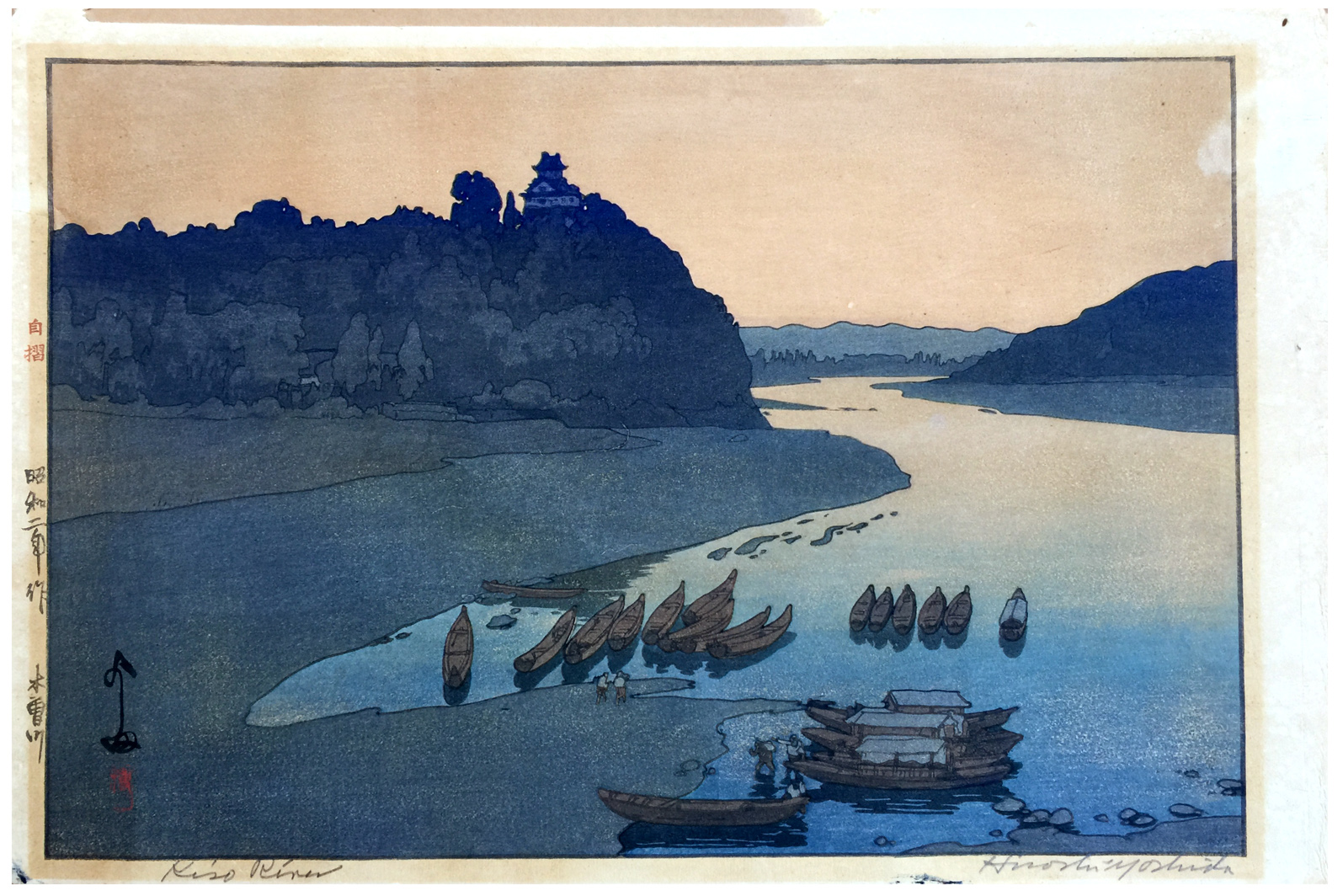 Kiso River Hiroshi Yoshida | Woodblock Prints World