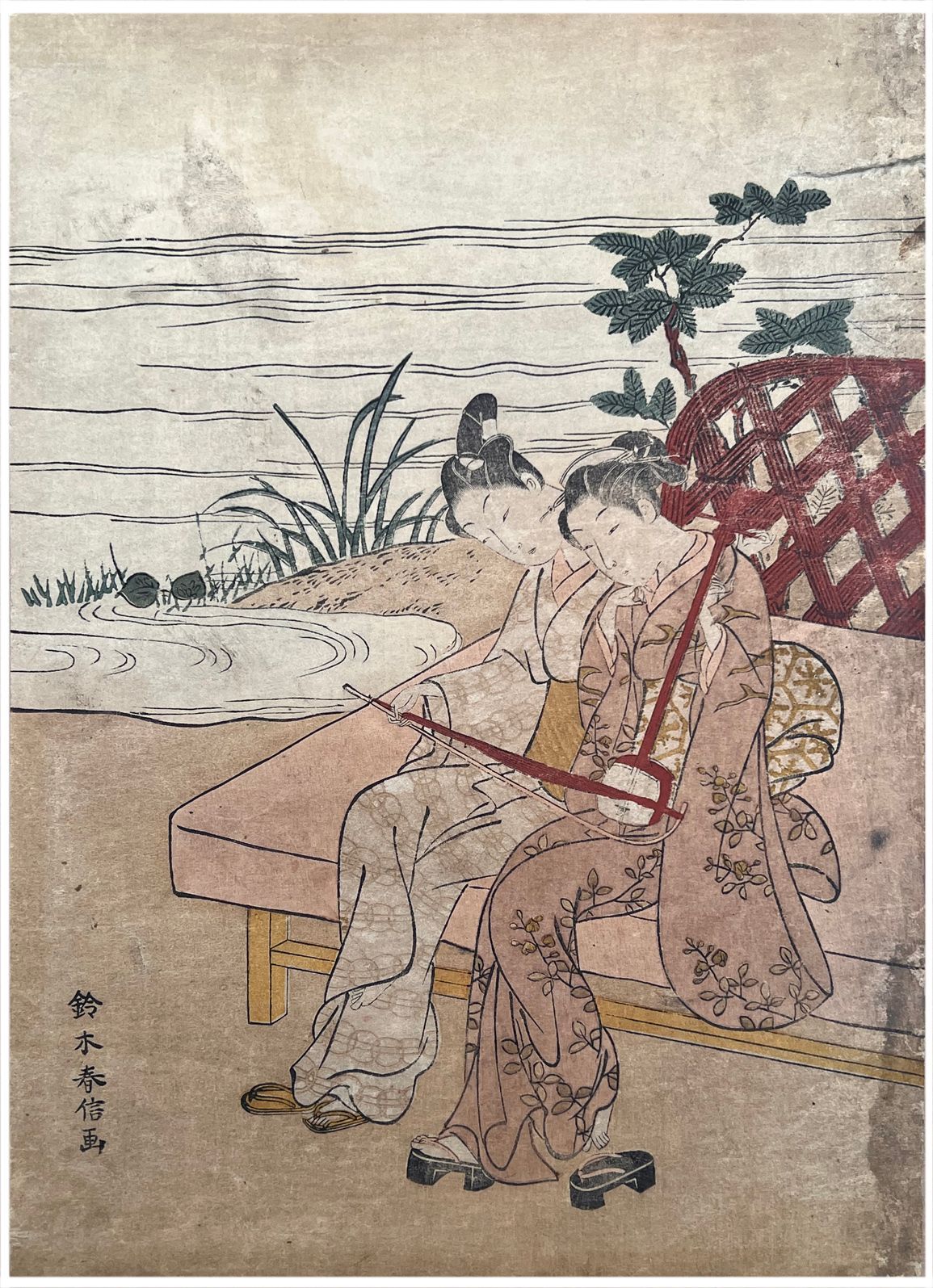 Kokyu Players Suzuki Harunobu | Woodblock Print | Woodblock Prints For Sale