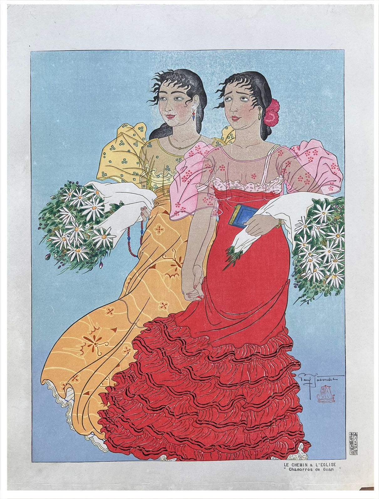 Le Chemin a L'Eglise Paul Jacoulet | Woodblock Print | Woodblock Prints ...