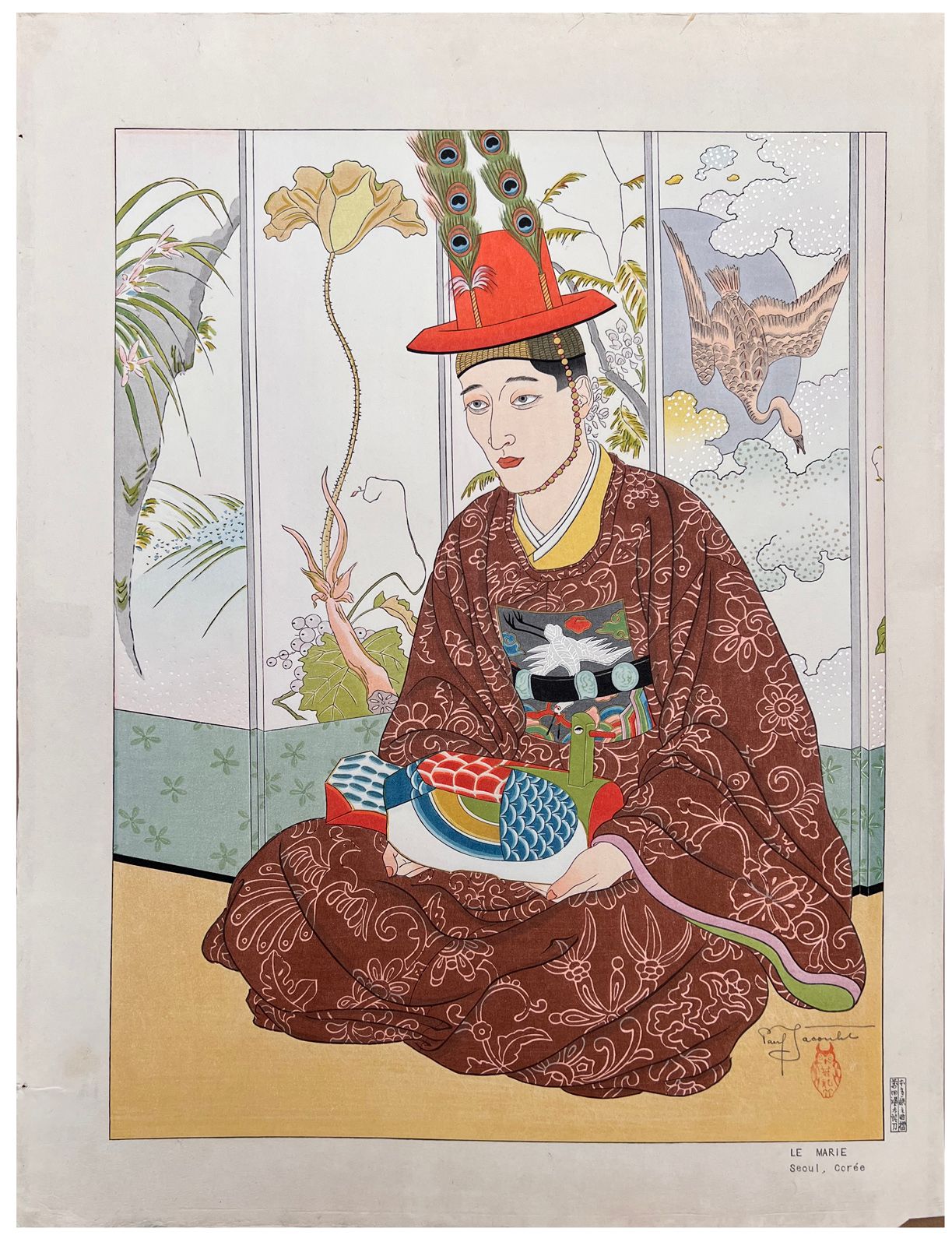 Le Marie Seoul Coree Paul Jacoulet | Woodblock Print | Woodblock Prints ...