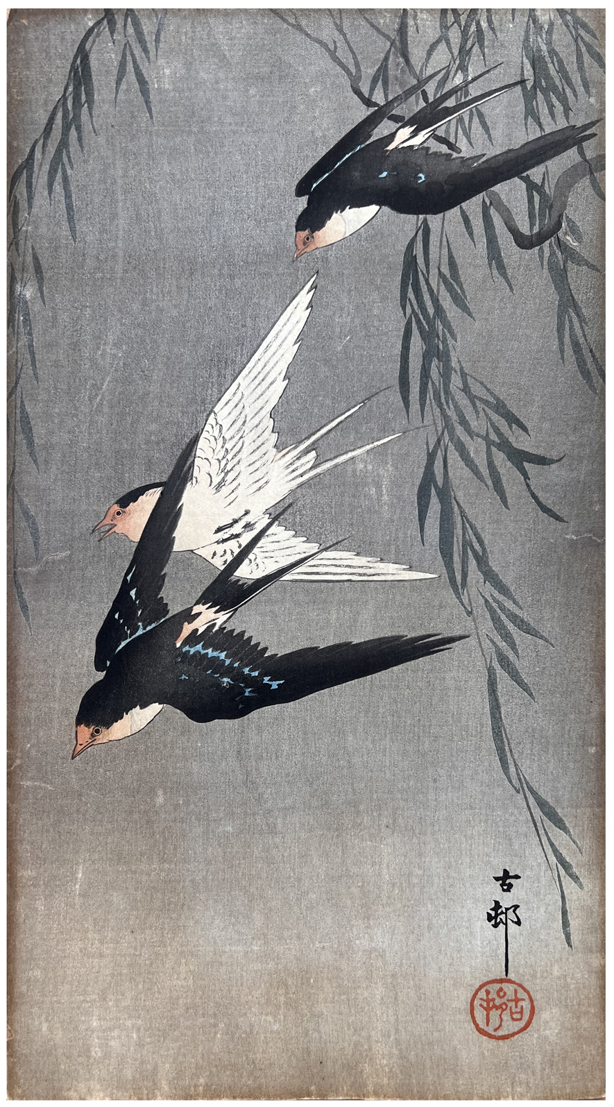 Three Swallows in Flight Ohara Koson | Ukiyo-e | Ukiyo-e For Sale