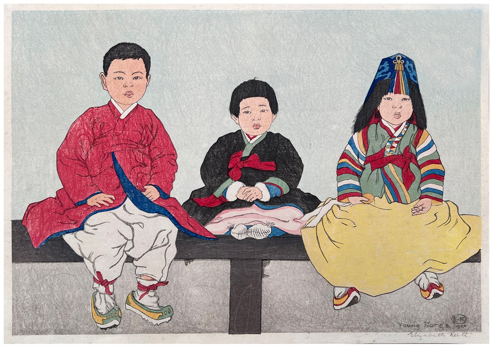 Young Korea Elizabeth Keith | Woodblock Print | Woodblock Prints For Sale