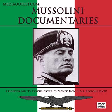 Benito Mussolini Documentaries DVD, MP4 Video Download, USB Drive