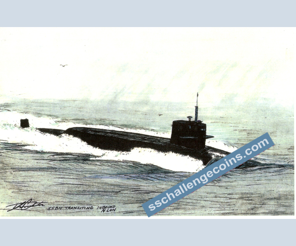 Submarine Art: Inbound New London (640 Class)