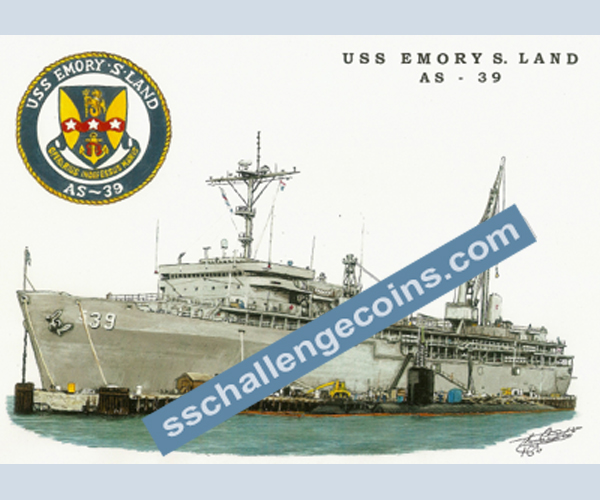 Submarine Art: USS Emory S. Land AS-39
