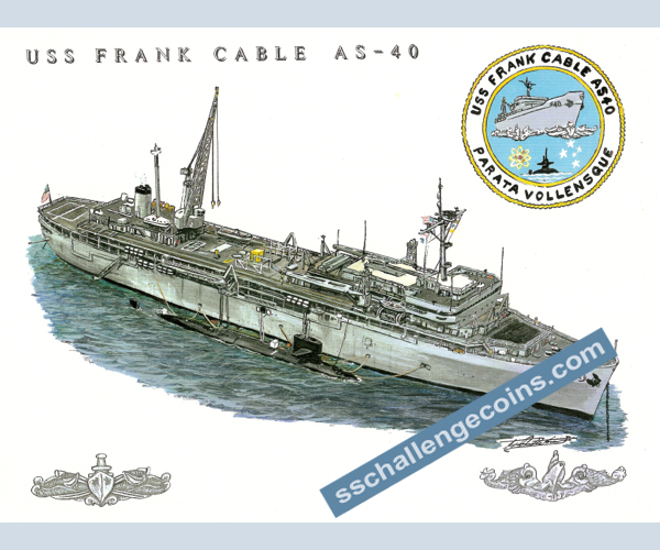 Submarine Art: USS Frank Cable AS-40