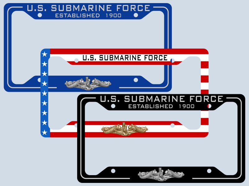 Submarine License Plate Frames