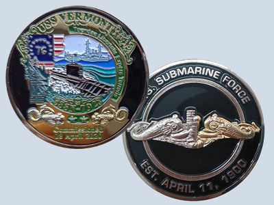 USS Vermont SSN 792 Challenge Coin