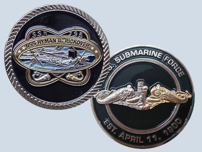 USS Hyman G Rickover Challenge Coin