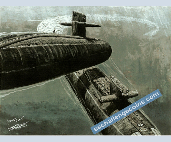 Submarine Art: Los Angeles Class Submarine vs Yankee Class