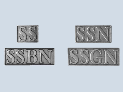 Novelty Pin: Designation Pins (SS, SSN, SSBN, SSGN)