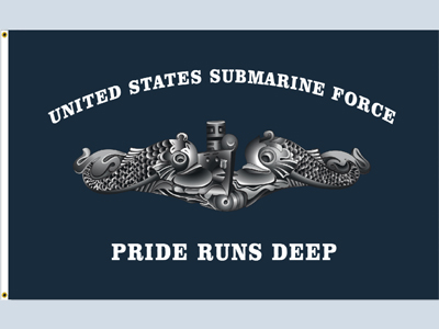 Military Double Sided Flag: 3'X5' United States Submarine Force / Pride ...