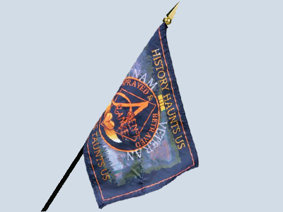 Agent Orange Flag with Black Staff