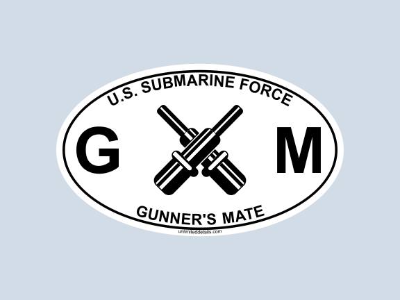 GM - Gunner's Mate Rating Euro Decal