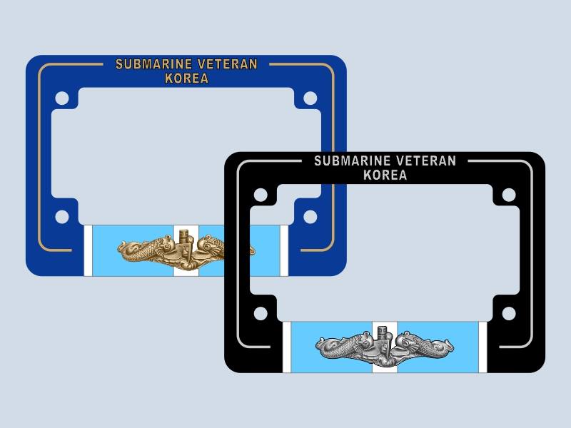 Submarine Motorcycle License Plate Frames: Korea Service