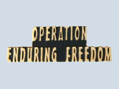 Operation Enduring Freedom Script Pin