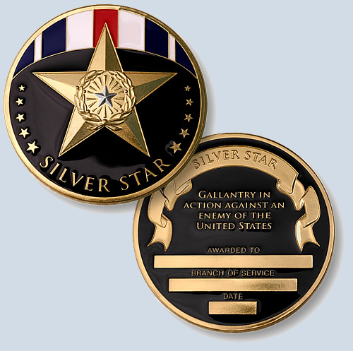 Silver Star Medal Coin