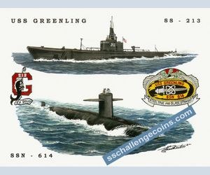 Submarine Art: USS Greenling SSN-614