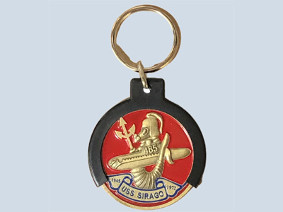 Military Challenge Coin Holder with Keychain Split Ring