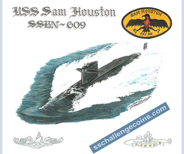 Submarine Art: USS Sam Houston SSBN-609