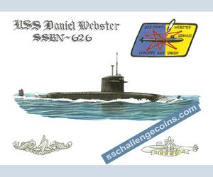 Submarine Art: USS Daniel Webster SSBN-626 (Fairwater Planes)