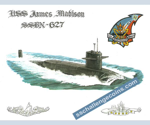 Submarine Art: USS James Madison SSBN-627