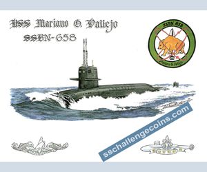 Submarine Art: USS Mariano G Vallejo SSBN-658