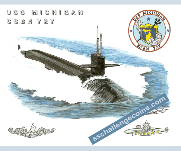 Submarine Art: USS Michigan SSBN-727