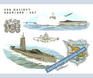 Submarine Art: USS Halibut SSGN-587 - Master Diver Insignia